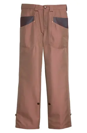 Kiko Kostadinov Mcnamara Uniform Cotton Blend Trousers In Antique